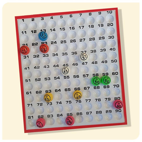 1-90 Ping Pong Ball Check Tray | Ranford Bingo | NZ