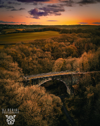 Causey Arch at Sunset - Print Ready Download | DJ-AerialPhotography