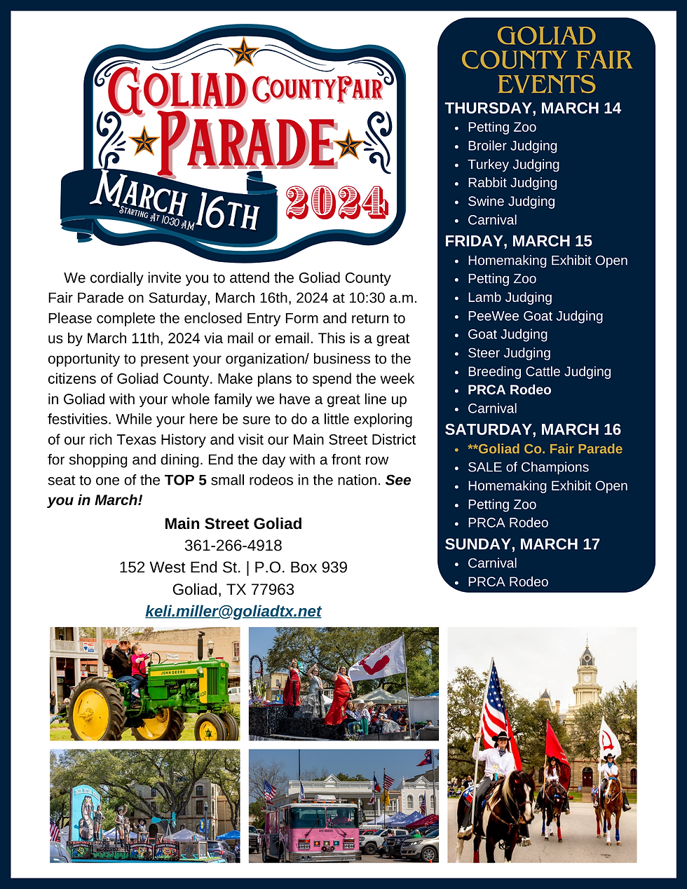 Goliad Co. Fair Parade | mainstreetgoliad