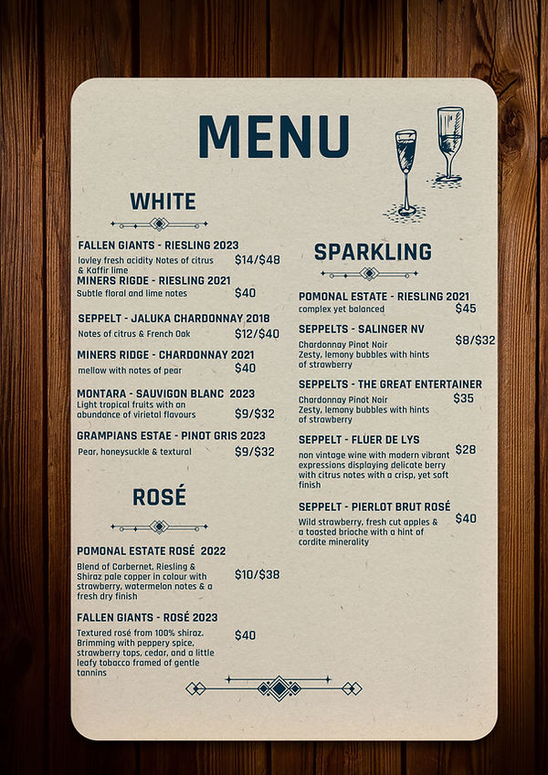 Menu | grampiansadventures