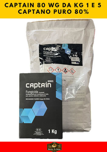 CAPTAIN 80 WG DA KG 1 E KG 5 - CAPTANO PURO 80% - BOLLA E TICCHIOLATURA ...