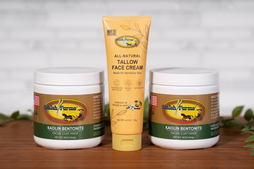 Face Cream + Kaolin Bentonite Clay Mask Bundle | Amish Farm Soap