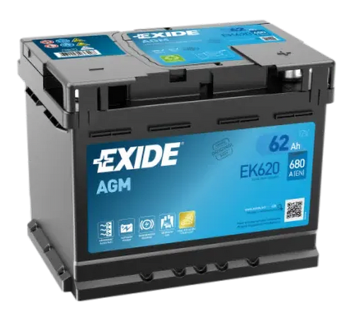 EXIDE AGM EK620 BATTERY 3 YEAR | Longton Battery Services