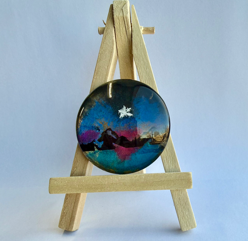Art Display/50mm Glass-Real Snowflake Preserved Resin/Glass | Preserved ...