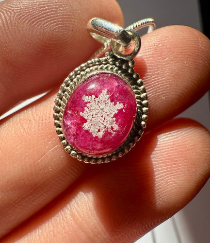 Pendant-Ruby/Preserved Snowflake | Artistry Exploration Snowflakes