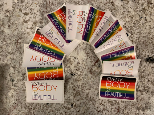 Every Body Is Beautiful Sticker - PRIDE EDITION | Chariho Youth