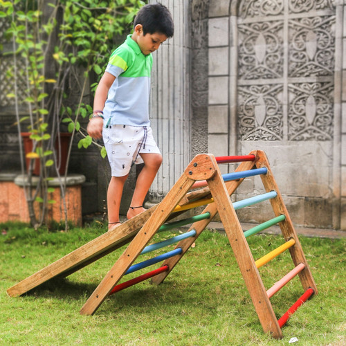 Pikler Triangle with Slide | House of Piccolo