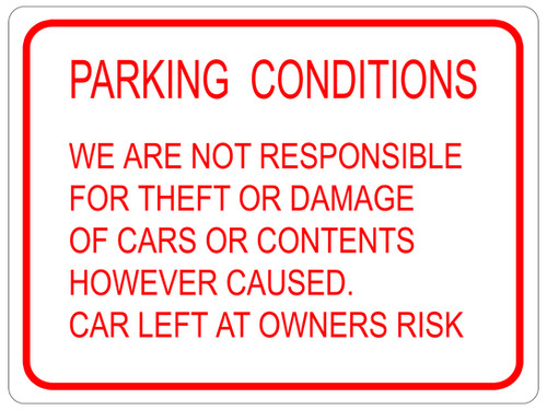 Parking Conditions... | Rainbow Sign Mfg.