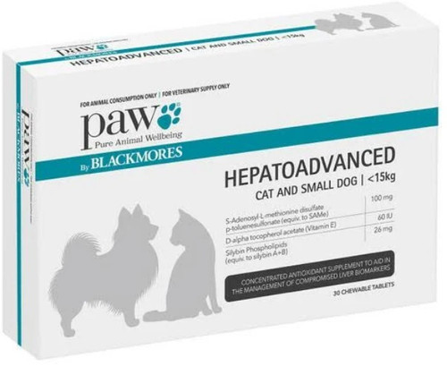 PAW Hepatoadvanced 肝臟補充劑咀嚼片 貓犬適用 (30粒) | Vetpetonline