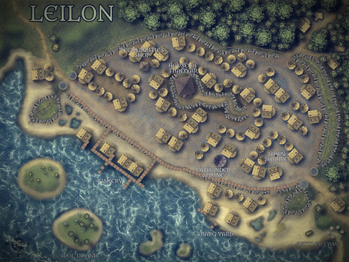 Map of Leilon (no grid) Battlemap | Madth Productions