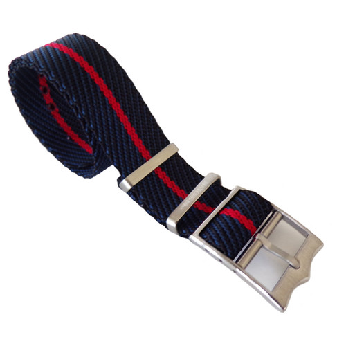 NATO G10® Twill Single Pass - Navy Red Stripe | NATO G10
