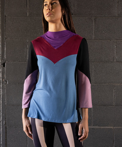 Bamboo and Soy Color Block top | jamieokuma
