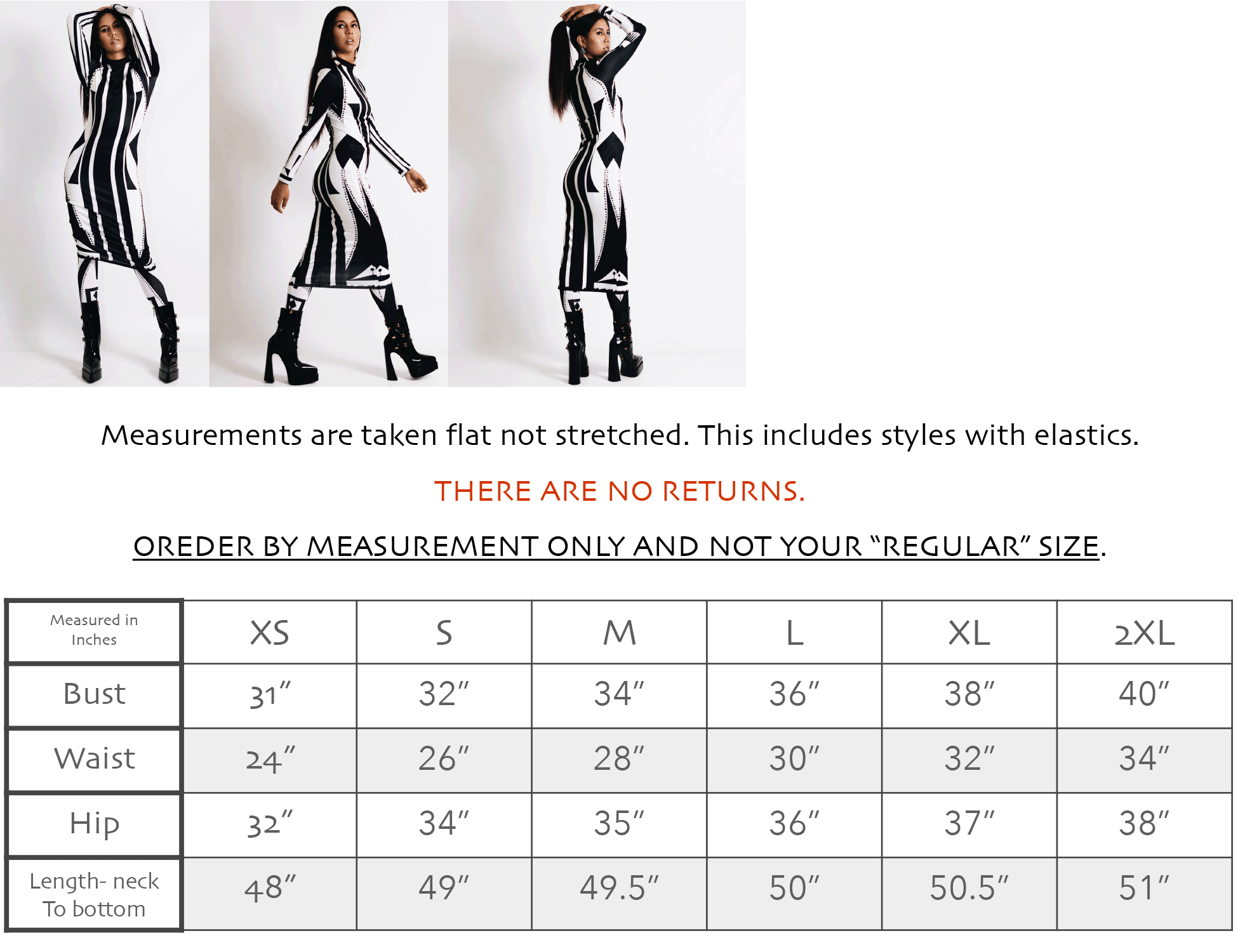 Size Chart | jamieokuma