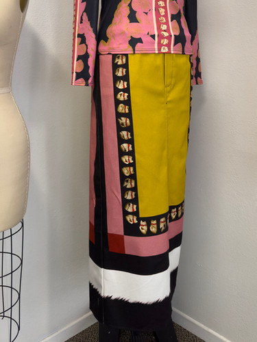 Elk Tooth Color Block Skirt | jamieokuma
