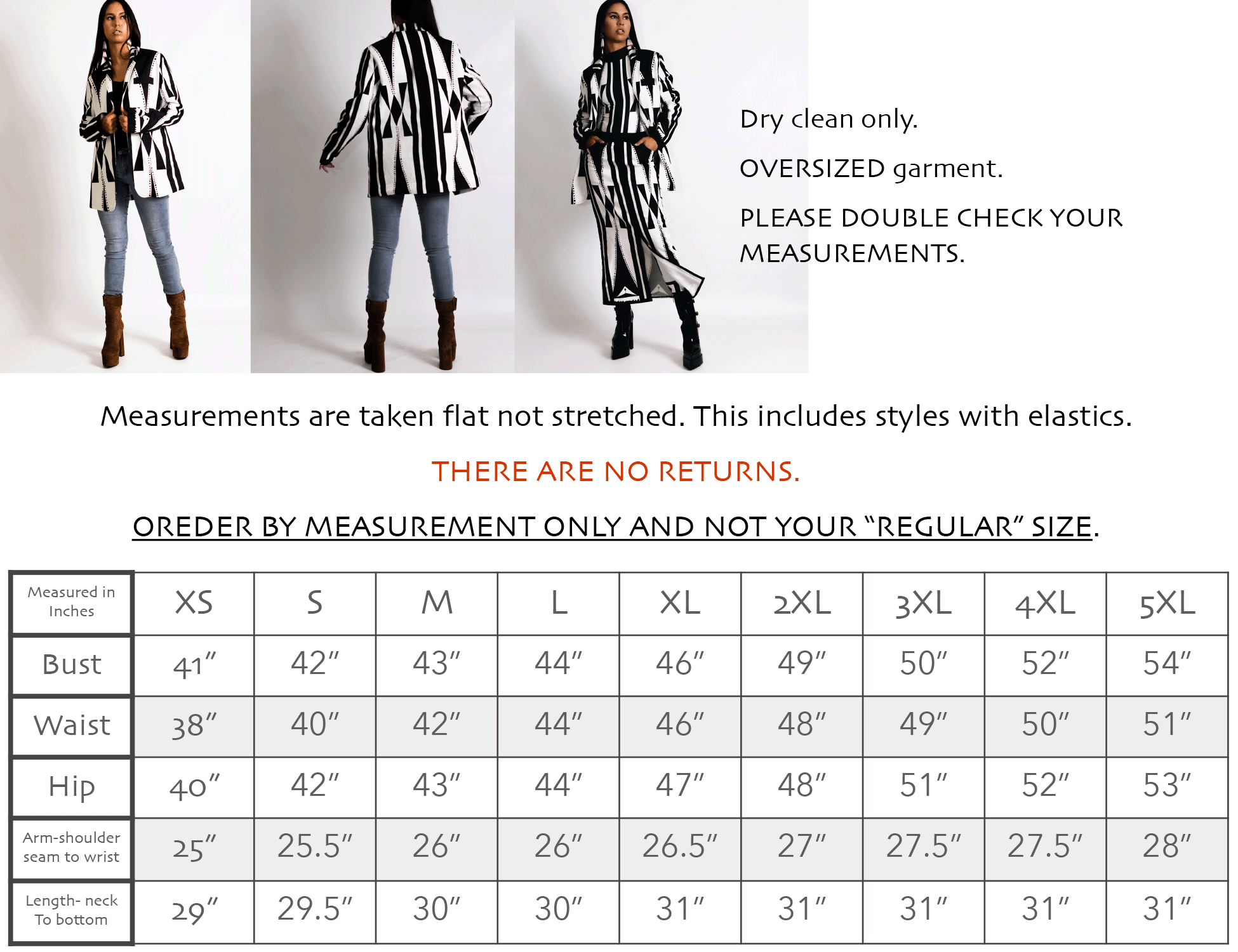 Size Chart | jamieokuma