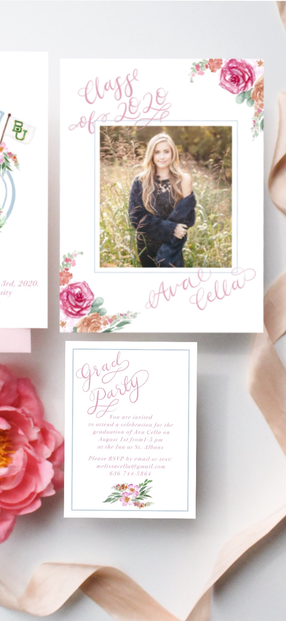 Custom Watercolor Wedding Invitations | Morgan Victoria Design