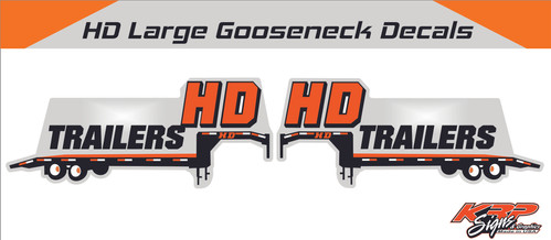 HD Large Gooseneck Decals (Left & Right) | KRP Signs & Graphics