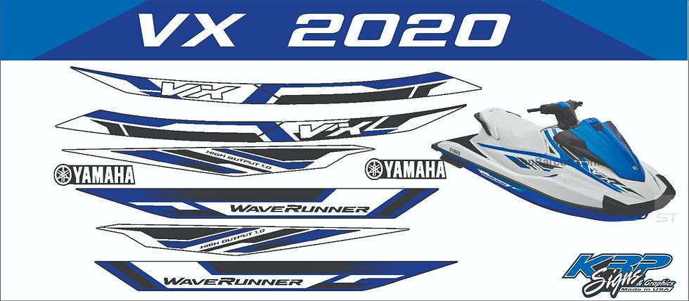 YAMAHA WAVERUNNER VX HO 1.0 2020 Graphics / Decal / Sticker Kit | KRP ...