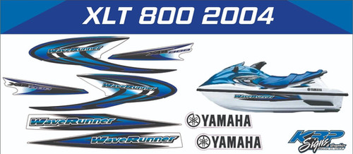 YAMAHA WAVERUNNER XLT 800 2004 Graphics / Decal / Sticker Kit CUSTOM ...