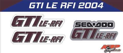 SEADOO GTI LE RFI 2004 Graphics / Decal / Sticker Kit HOOD Decals | KRP ...