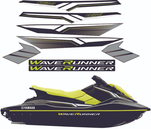 YAMAHA WAVERUNNER EX SPORT 2019 Graphics / Decal / Sticker Kit YELLOW ...