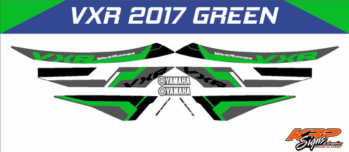 WAVERUNNER VXR 2017 Graphics / Decal / Sticker Kit Green | KRP Signs ...