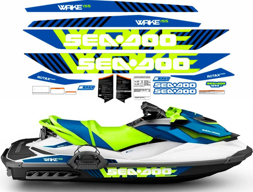 SEADOO WAKE 155 2017 Graphics / Decal / Sticker Kit | KRP Signs & Graphics
