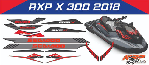 SEADOO RXP X 300 2018 Graphics / Decal / Sticker Kit CUSTOM | KRP Signs ...