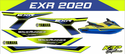 YAMAHA WAVERUNNER EXR 2020 Graphics / Decal / Sticker Kit YELLOW | KRP ...