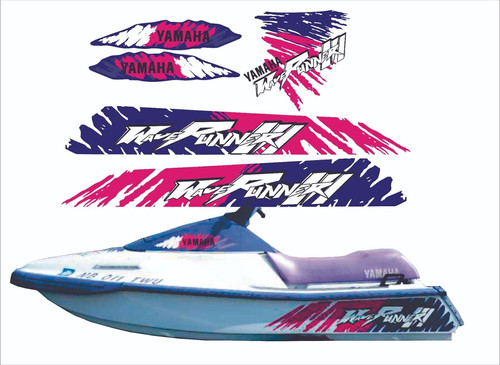 YAMAHA WAVERUNNER 1996 - 1997 GEN 3 Graphics / Decal / Sticker Kit pink ...