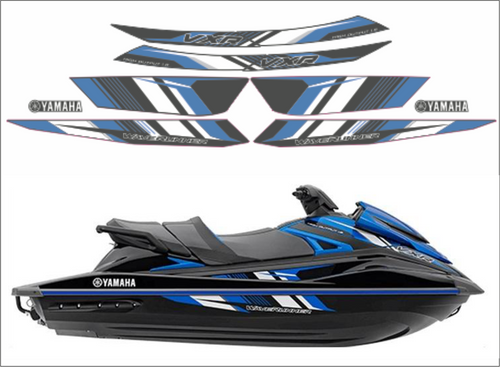 YAMAHA WAVERUNNER VXR BLUE LIMITED 2018 Graphics / Decal / Sticker Kit ...