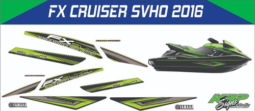 YAMAHA WAVERUNNER FX CRUISER SVHO 2016 Graphics / Decal / Sticker Kit ...