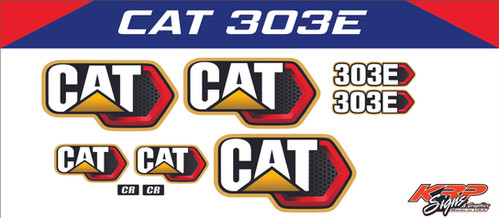 CAT 303 E Vinyl Decal Set | KRP Signs & Graphics