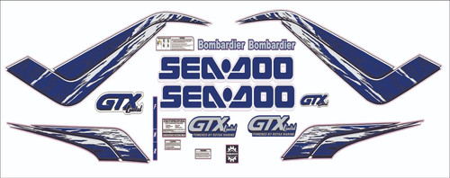 SEADOO GTX 1998 LIMITED Graphics / Decal / Sticker Kit Blue | KRP Signs ...
