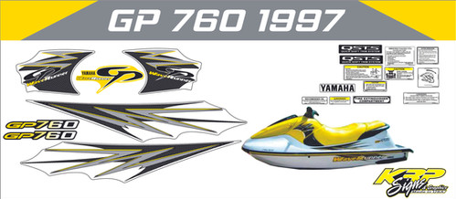 Waverunner GP 760 1997 Graphics / Decal / Sticker Kit | KRP Signs ...