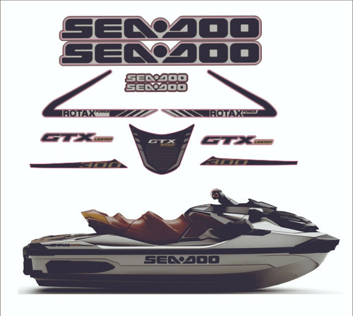 SEADOO GTX 300 LIMITED 2018 Graphics / Decal / Sticker Kit | KRP Signs ...