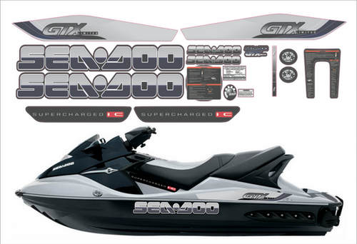 SEADOO GTX LIMITED 2006 Graphics / Decal / Sticker Kit | KRP Signs ...