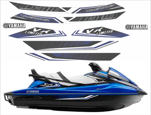YAMAHA WAVERUNNER VX LIMITED 2017 Graphics / Decal / Sticker Kit BLUE ...