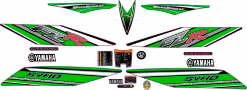 YAMAHA WAVERUNNER FZR SVHO 2009 Graphics / Decal / Sticker Kit GREEN ...