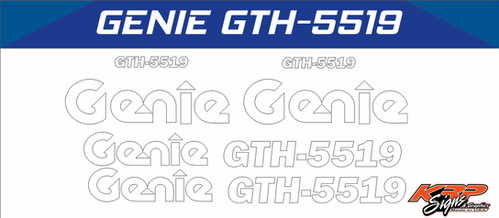 Genie GTH-5519 Vinyl Decal Set | KRP Signs & Graphics