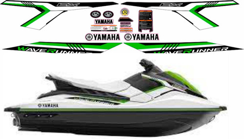 YAMAHA WAVERUNNER EX 2017 Graphics / Decal / Sticker Kit CUSTOM GREEN ...