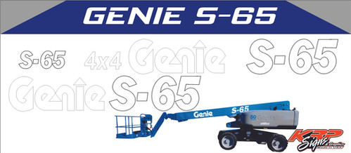 Genie S-65 Vinyl Decal Set | KRP Signs & Graphics