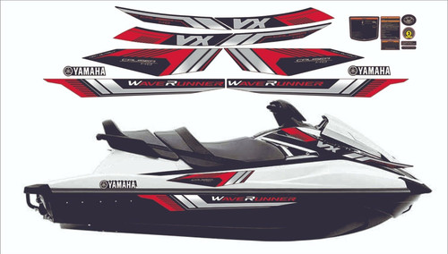 YAMAHA WAVERUNNER VX CRUISER 2016 Graphics / Decal / Sticker Kit RED ...