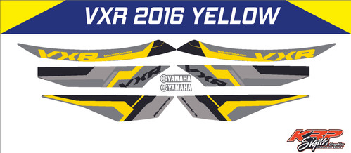 WAVERUNNER VXR 2016 Graphics / Decal / Sticker Kit Yellow | KRP Signs ...