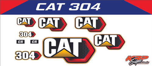 CAT 304 Vinyl Decal Set | KRP Signs & Graphics
