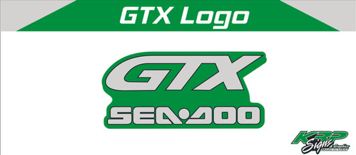 SEADOO GTX Logo Green Graphics / Decal / Sticker Kit | KRP Signs & Graphics
