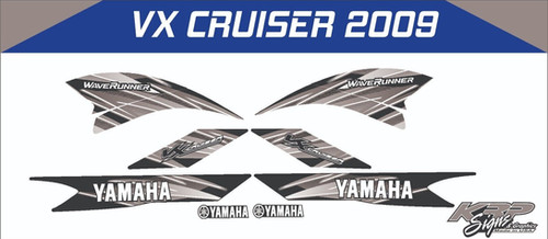 YAMAHA WAVERUNNER VX CRUISER 2009 Graphics / Decal / Sticker Kit GREY ...