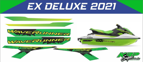 YAMAHA WAVERUNNER EX DELUXE 2021 Graphics / Decal / Sticker Kit GREEN ...
