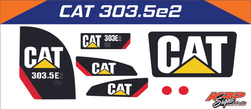CAT 303.5 E2 Vinyl Decal Set | KRP Signs & Graphics