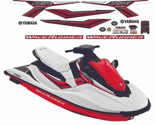 YAMAHA WAVERUNNER EX SPORT 2020 Graphics / Decal / Sticker Kit RED ...